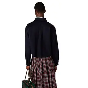 Miu Miu Velour Shirt - Navy