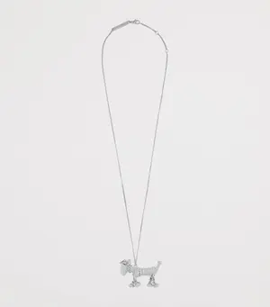 Loewe Sausage Dog Necklace - Silver