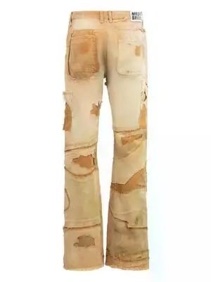WHO DECIDES WAR Unearthed Button-fastening Distressed Trousers - Neutrals