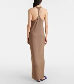 TOM FORD Racerback Jersey Maxi Dress - Brown