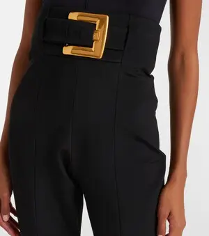Balmain High-rise Slim Belted Pants