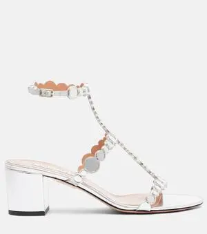 AQUAZZURA Afterglow 50 Leather Sandals