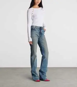 Balmain Faded Flared Jeans