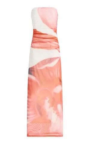 Significant Other Exclusive Sura Floral Strapless Maxi Dress - Orange