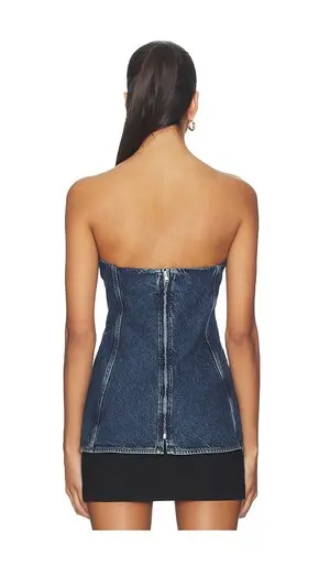 AGOLDE Lara Corset Top - Blue