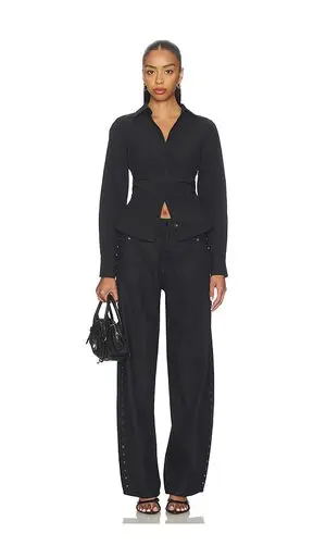 ALL THE WAYS Millie Button Up Top In . Also - Black