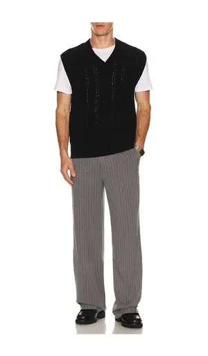 KROST Herringbone Pleated Trousers