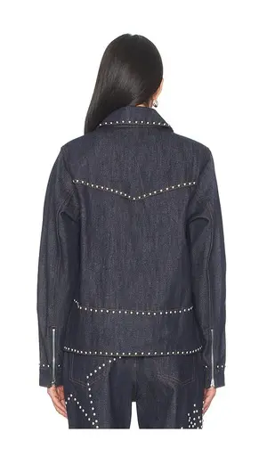 UNDERSTATED LEATHER Studded Denim Jacket