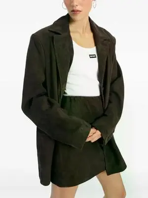 ROTATE BY BIRGER CHRISTENSEN Suede Single-breasted Blazer