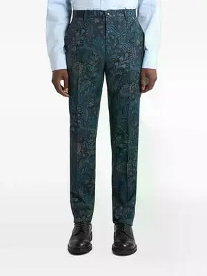 Etro Tailored Floral-motif Trousers
