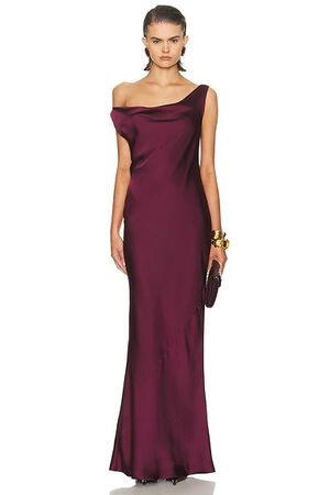 Norma Kamali Drop Shoulder Maria Gown - Plum