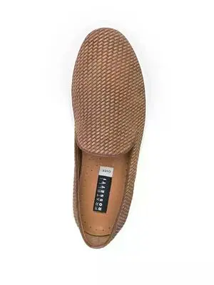 Fratelli Rossetti Woven Detail Loafers - Brown