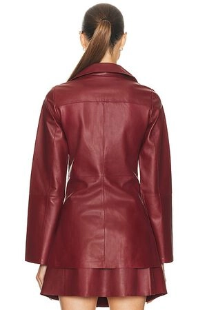 BY MALENE BIRGER Alleys Leather Shirt - Cabernet