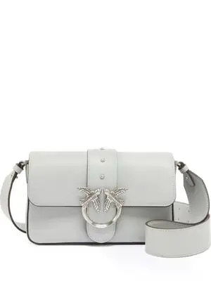 Pinko Mini Love Shoulder Bag With Stud Detailing And Love Birds Logo - Grey
