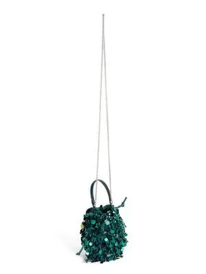 ANYA HINDMARCH Sequin Beetle Tote Bag - Green