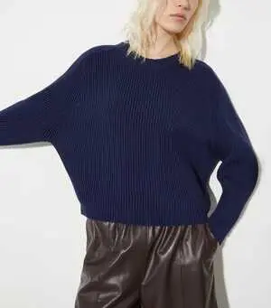Max & Co. Cotton-blend Rib-knit Sweater With Quarter Zip