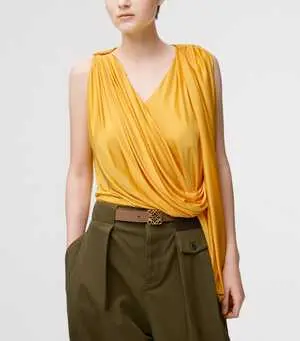Loewe Leather Reversible Anagram Bombé Belt - Brown