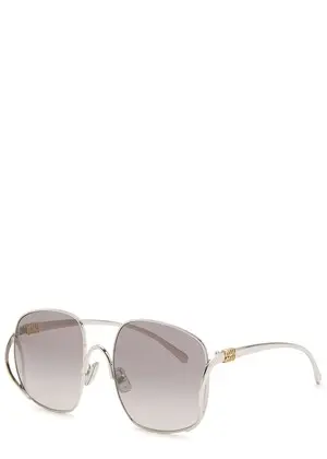 Miu Miu Oversized Square-frame Sunglasses - Silver