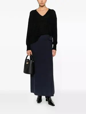 GRAN SASSO Knitted Wrap Midi Skirt