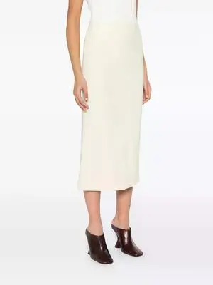 A.M.G. Slim Midi Skirt With Slit Detail