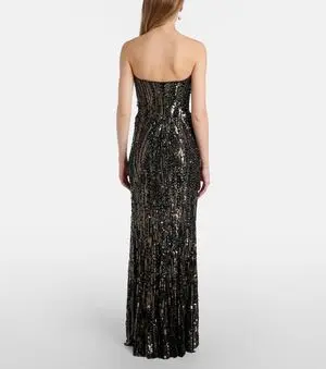 Jenny Packham Embellished Bustier Gown