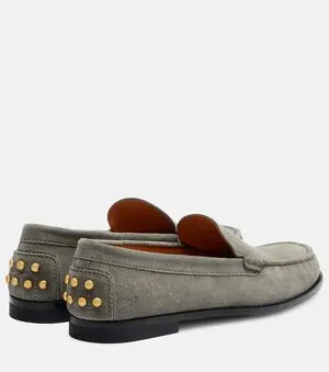 TOD'S Suede Loafers, Granite Gray