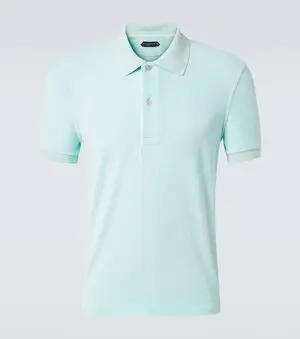TOM FORD Cotton-blend Terry Polo Shirt - Blue