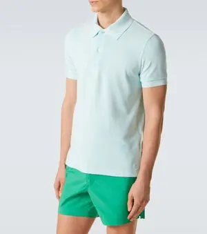 TOM FORD Cotton-blend Terry Polo Shirt - Blue