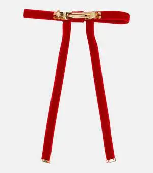 Prada Velvet Hair Clip With Bow Detail