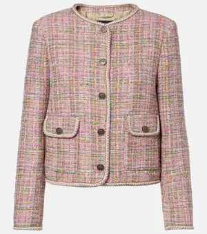 Etro Checked Cotton-blend Tweed Jacket
