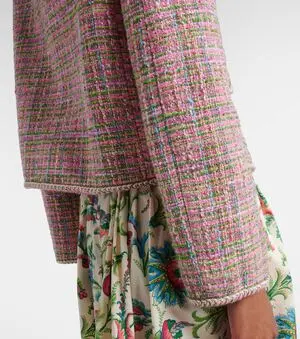 Etro Checked Cotton-blend Tweed Jacket