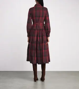 Polo Ralph Lauren Cotton Check Midi Shirt Dress