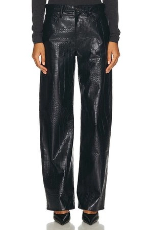 AGOLDE Arc Pant In Black Faux Leather