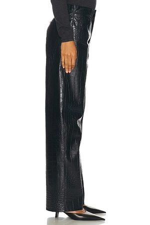 AGOLDE Arc Pant In Black Faux Leather