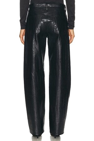 AGOLDE Arc Pant In Black Faux Leather