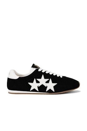 Amiri Suede Star Detail Lace-up Sneakers - Black