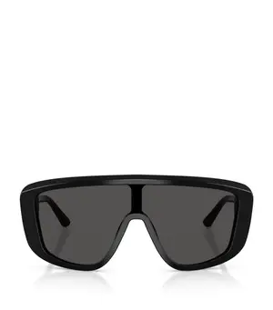 Dolce & Gabbana Acetate Rectangle Sunglasses - Black