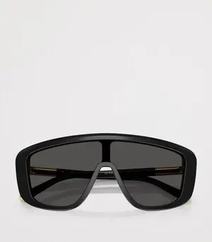 Dolce & Gabbana Acetate Rectangle Sunglasses - Black