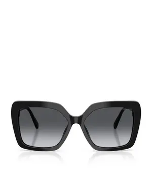 SWAROVSKI Sk6049 Butterfly Sunglasses - Black