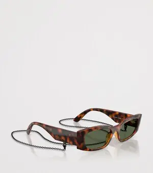 VOGUE Chain Pillow Sunglasses - Brown