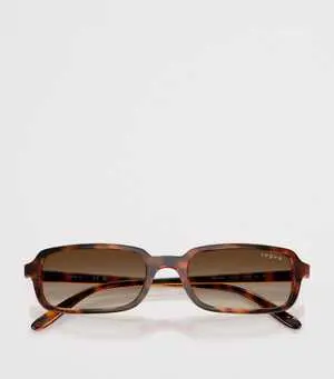 VOGUE Tortoiseshell Rectangle Sunglasses