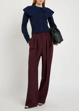 Erdem Crochet Collar Wool-blend Cardigan