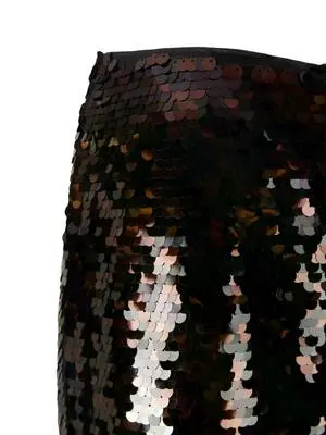 Staud Ciara Sequin Midi Skirt - Brown