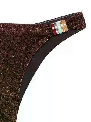 Oseree Embellished Lurex Two-piece Swimwear