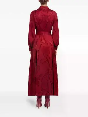Elie Saab Long-sleeve Belted Midi Dress