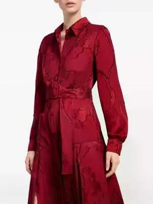 Elie Saab Long-sleeve Belted Midi Dress