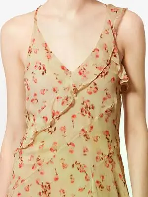 MARANT ETOILE Luxie Floral Midi Dress - Neutrals