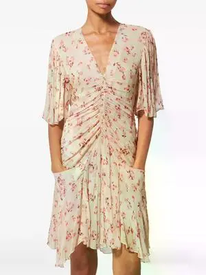 MARANT ETOILE Vivienne Floral Midi Dress - Neutrals