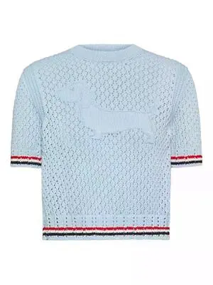 Thom Browne Hector Pointelle T-shirt - Blue