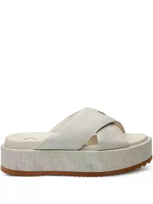 Bogner Platform Crossover Heeled Sandals